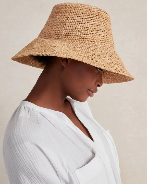 HAVEN WELL WITHIN Raffia Bucket Hat - Natural