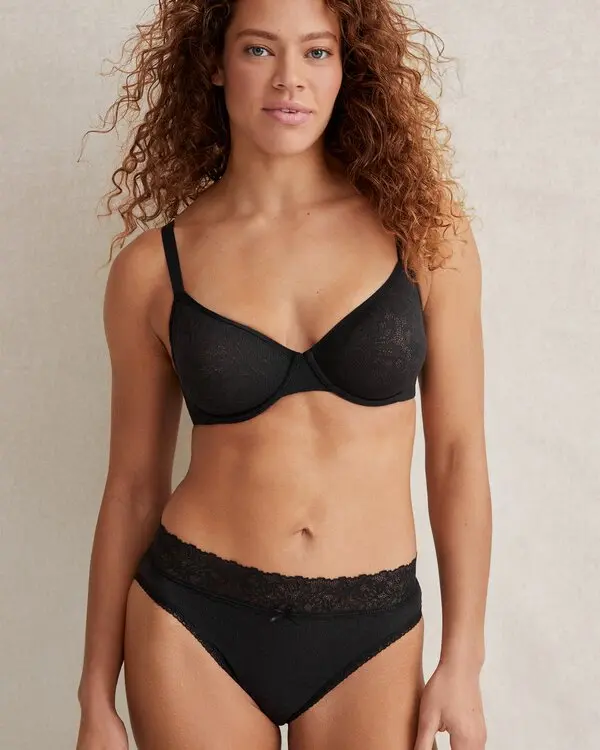 HAVEN WELL WITHIN Dulci High Leg Brief - Black