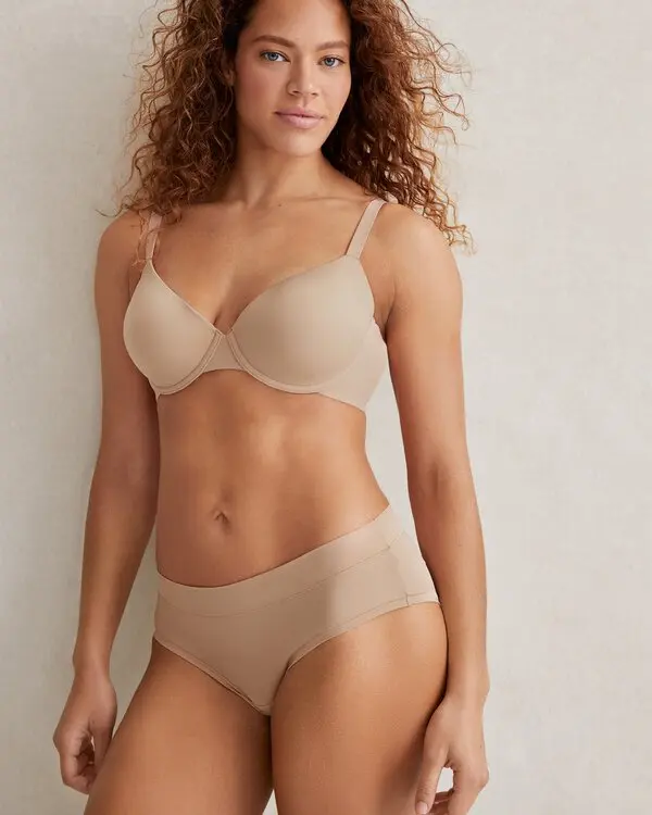 HAVEN WELL WITHIN Embrace Lightly-lined T-shirt Bra - Nougat