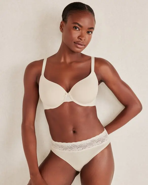 HAVEN WELL WITHIN Cotton Bliss Lightly-lined Perfect Coverage Bra - Beige