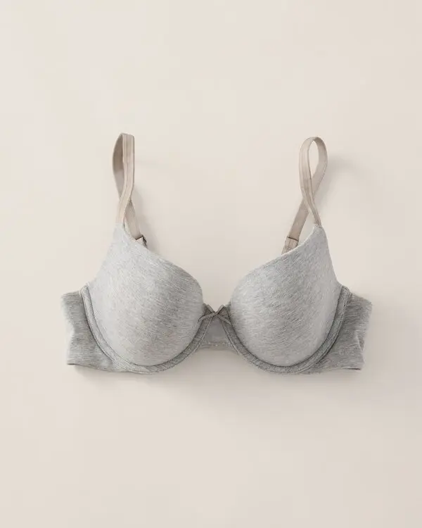 HAVEN WELL WITHIN Cotton Bliss Lightly-lined Perfect Coverage Bra - Lt Heather Grey