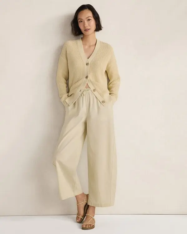 HAVEN WELL WITHIN Organic Cotton Cardigan - Coffee Bean