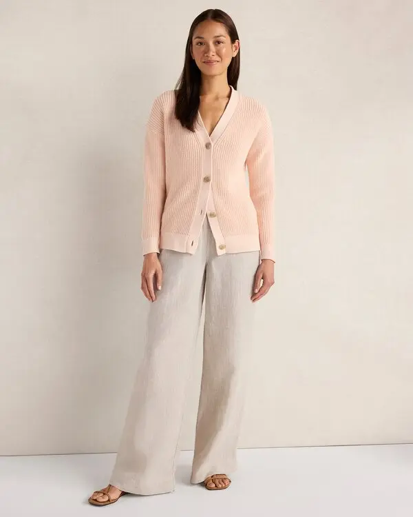 HAVEN WELL WITHIN Organic Cotton Cardigan - Coffee Bean