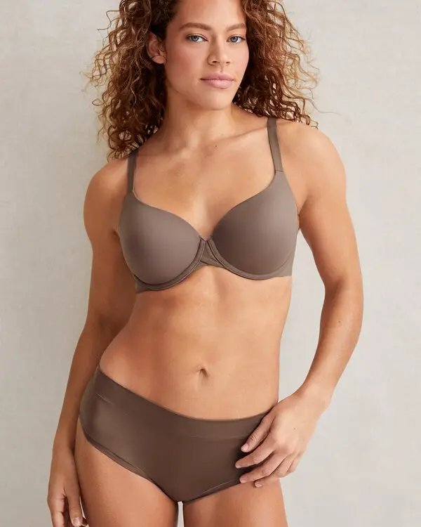 HAVEN WELL WITHIN Embrace Lightly-lined Perfect Coverage Bra - Deep Taupe