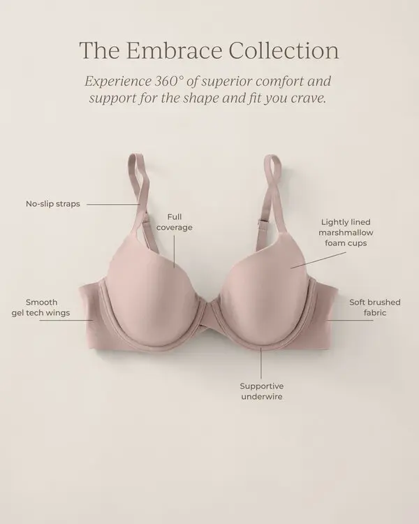 HAVEN WELL WITHIN Embrace Lightly-lined Perfect Coverage Bra - Eventide