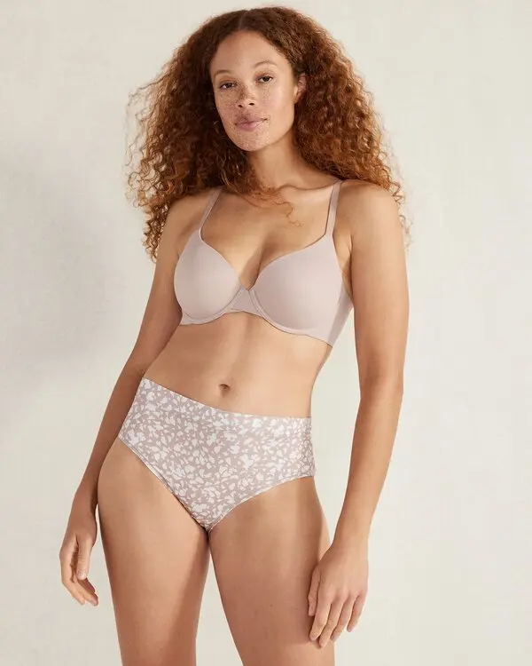 HAVEN WELL WITHIN Embrace Lightly-lined Perfect Coverage Bra - Smokey Taupe
