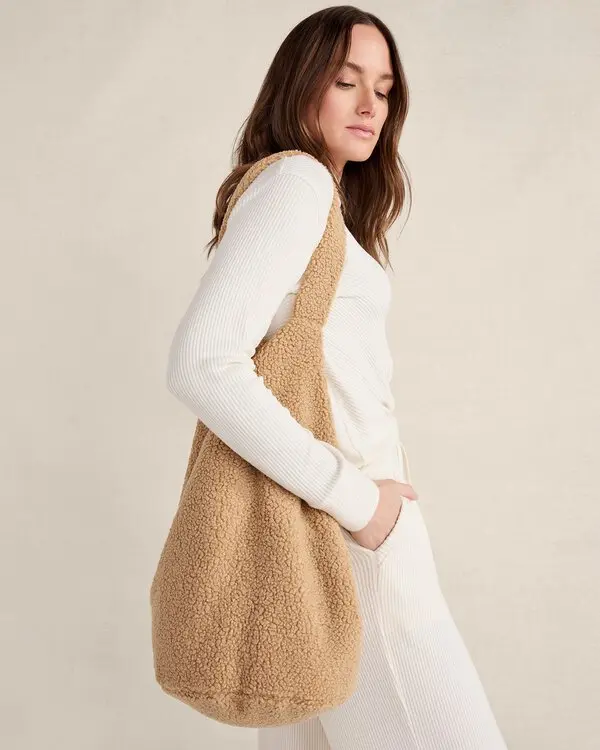 HAVEN WELL WITHIN Curly Sherpa Bucket Tote