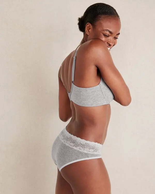 HAVEN WELL WITHIN Cotton Bliss Unlined T-shirt Bra - Lt Heather Grey