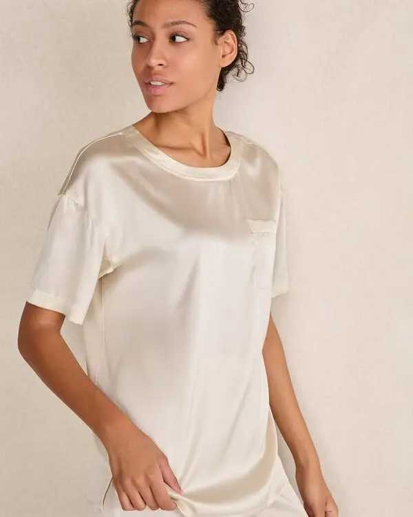 HAVEN WELL WITHIN Washable Silk Sleep Top - Full Moon