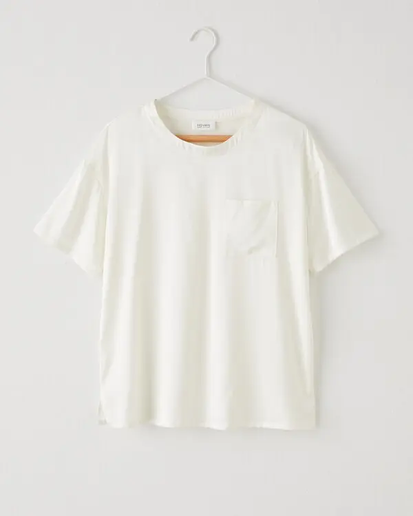 HAVEN WELL WITHIN Washable Silk Sleep Top - Ivory