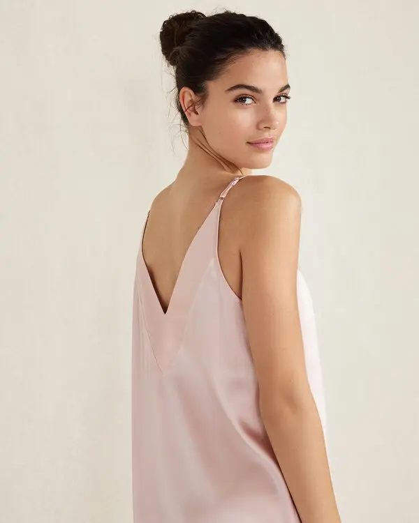 HAVEN WELL WITHIN Washable Silk Double V Chemise - Sea