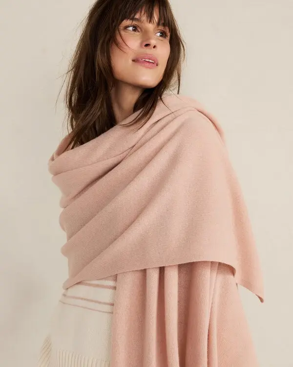 HAVEN WELL WITHIN Cashmere Wrap - Dark Champagne Rose Hthr