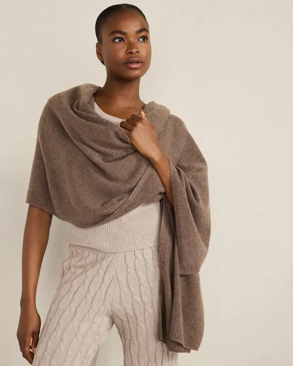HAVEN WELL WITHIN Cashmere Wrap - Dk Driftwood Hthr