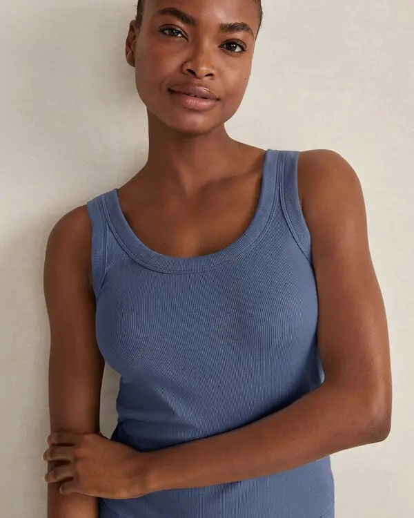 HAVEN WELL WITHIN Organic Cotton Scoop Neck Tank Top - Flint