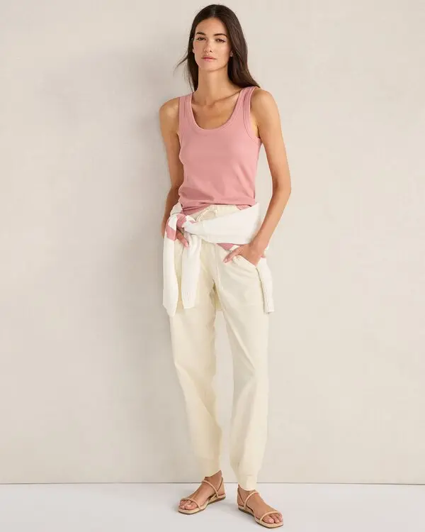 HAVEN WELL WITHIN Organic Cotton Scoop Neck Tank Top - Flint