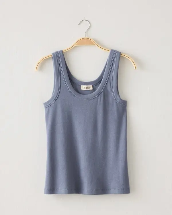 HAVEN WELL WITHIN Organic Cotton Scoop Neck Tank Top - Red Clay