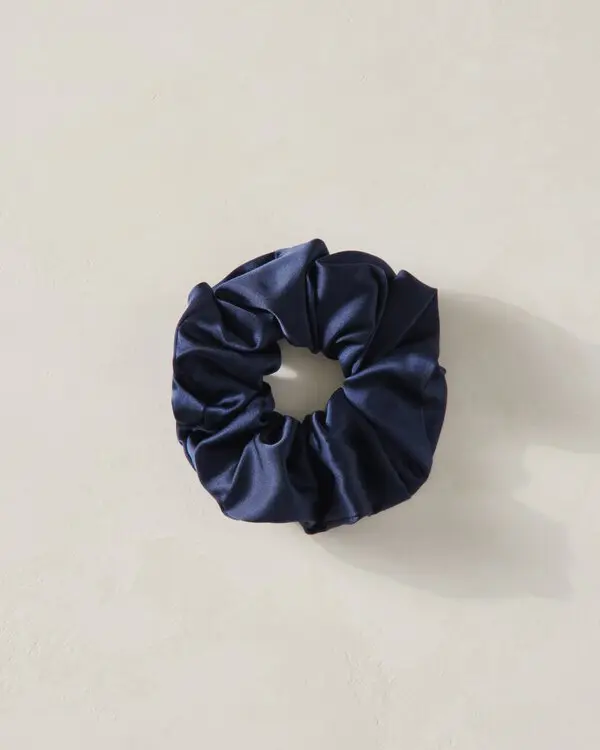 HAVEN WELL WITHIN Washable Silk Scrunchie - Navy