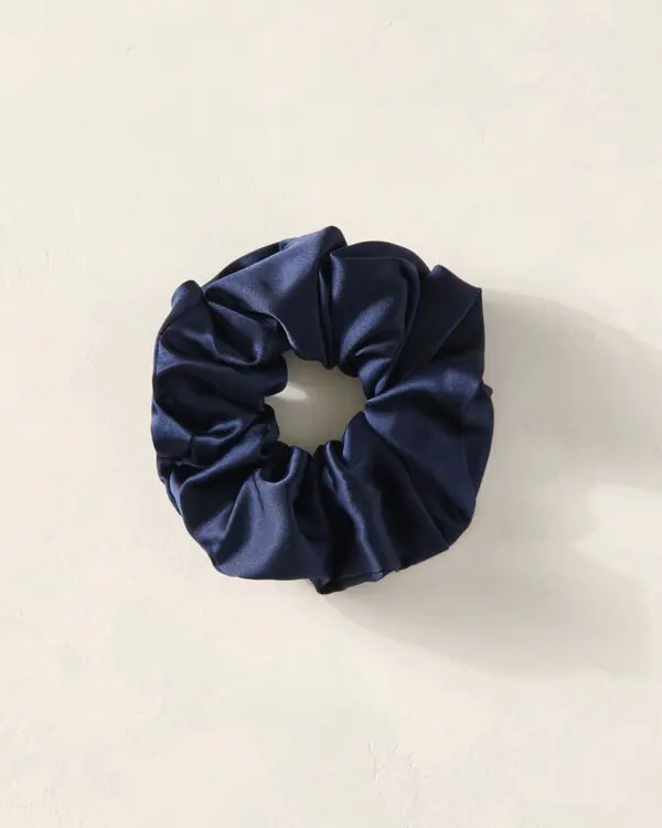 HAVEN WELL WITHIN Washable Silk Scrunchie - Navy