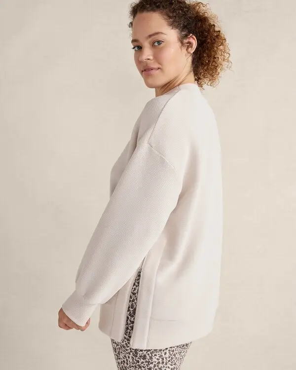Varley Side Zip Sweatshirt - Egret
