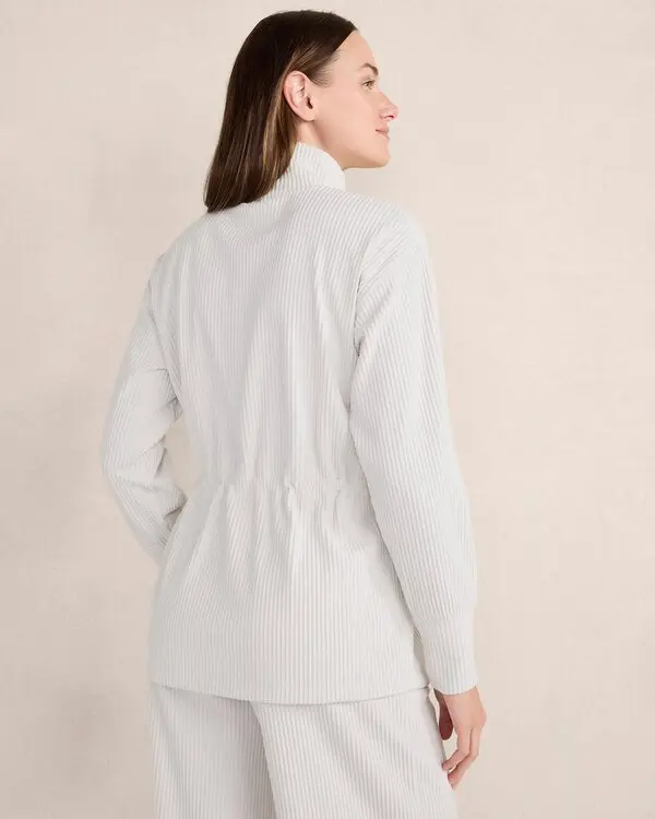 HAVEN WELL WITHIN Ottoman Rib Drawstring-waist Tunic - Charcoal Heather
