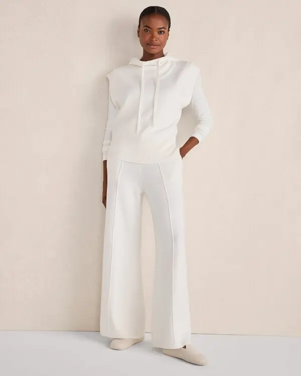 HAVEN WELL WITHIN Organic Cotton Pintuck Wide Leg Pants