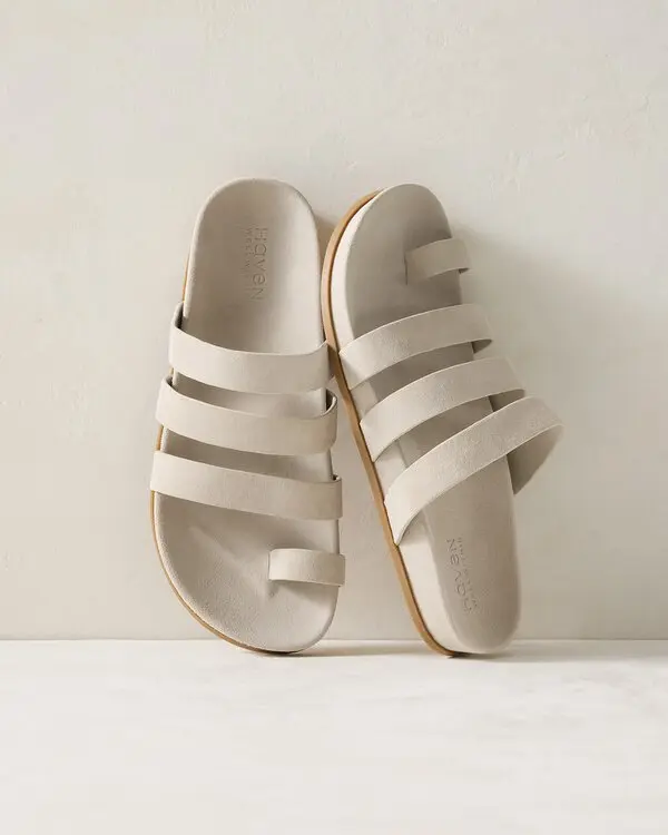 HAVEN WELL WITHIN Suede Multi-strap Sandals - Shiitake