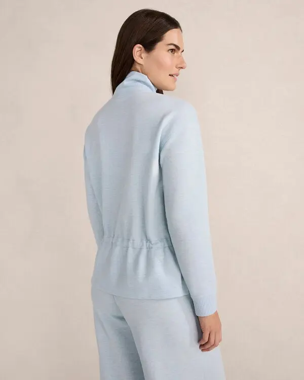 HAVEN WELL WITHIN Fleece Mockneck Top With Drawstring Waist