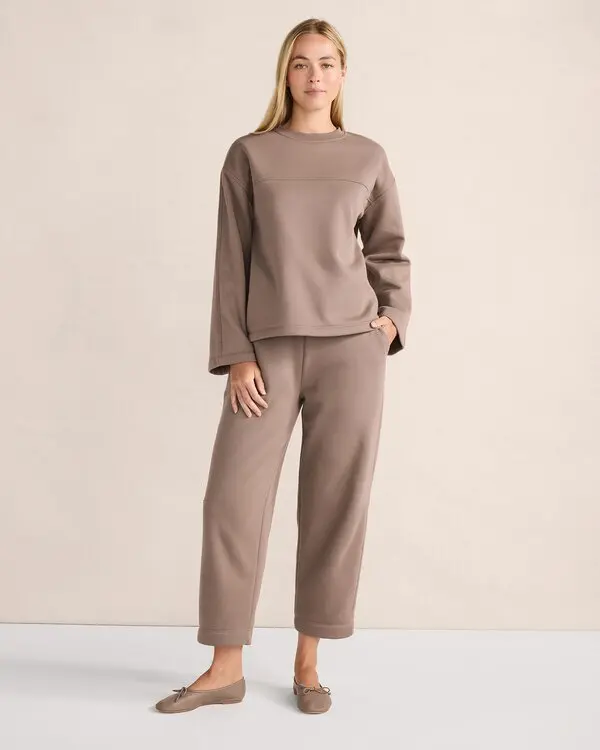 HAVEN WELL WITHIN Luxe Fleece Barrel-leg Pants