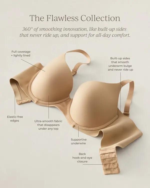 HAVEN WELL WITHIN Flawless Lightly-lined Perfect Coverage Bra - White