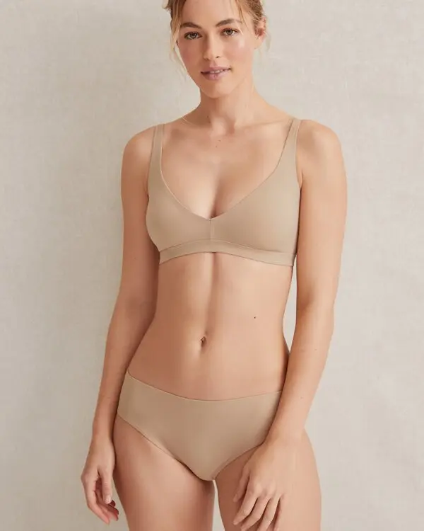 HAVEN WELL WITHIN Luna Plunge Bralette - Nougat