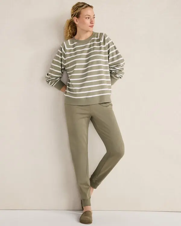 HAVEN WELL WITHIN Organic Cotton Interlock Joggers - Ivory