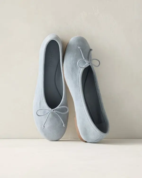 HAVEN WELL WITHIN Suede Ballet Flats - Glacier Lake