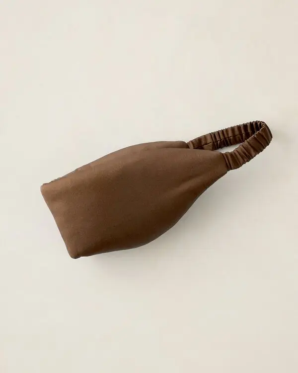HAVEN WELL WITHIN Washable Silk Puffer Eye Mask - Deep Mocha