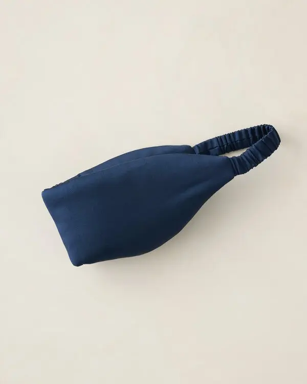 HAVEN WELL WITHIN Washable Silk Puffer Eye Mask - True Navy