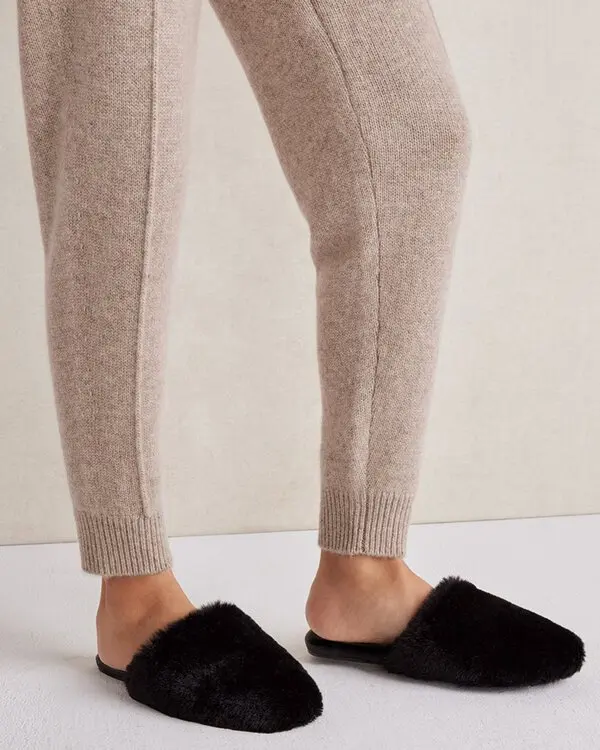 HAVEN WELL WITHIN Faux Fur Mule Slides