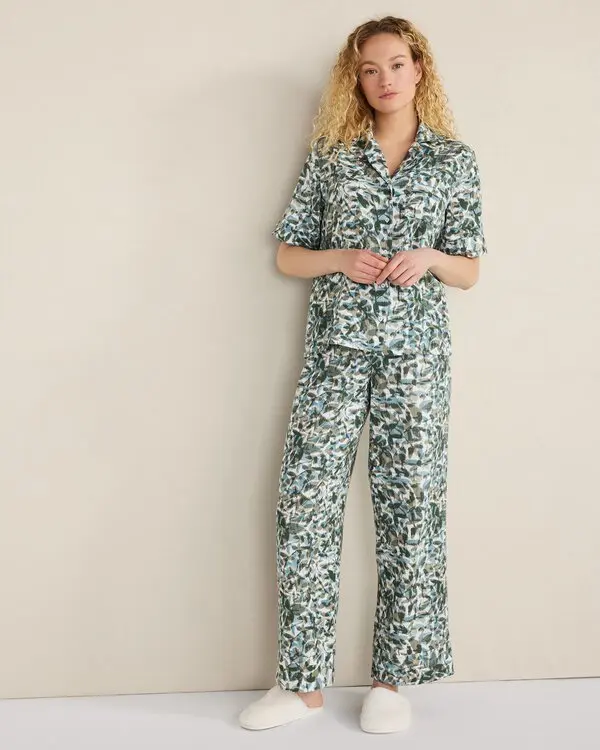HAVEN WELL WITHIN Organic Cotton Gauze Floral Pajama Top