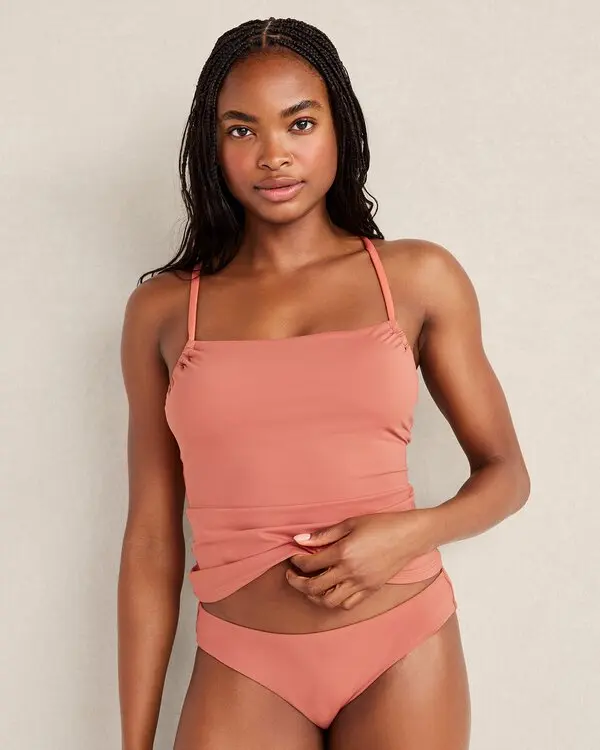 HAVEN WELL WITHIN Square Neck Tankini Top - Hibiscus