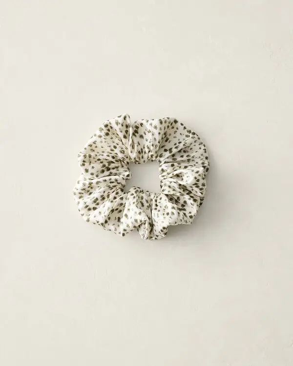 HAVEN WELL WITHIN Washable Silk Animal Dot Scrunchie - Multicolor