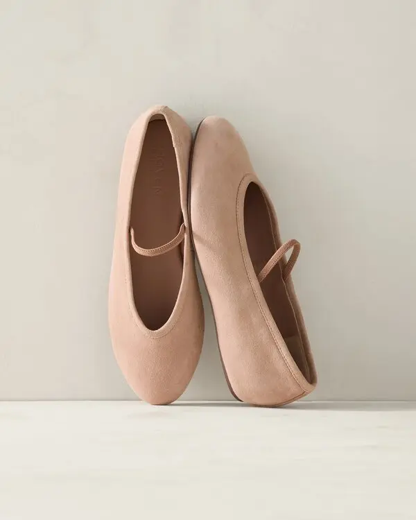 HAVEN WELL WITHIN Suede Mary Jane Ballet Flats - Colorado Clay