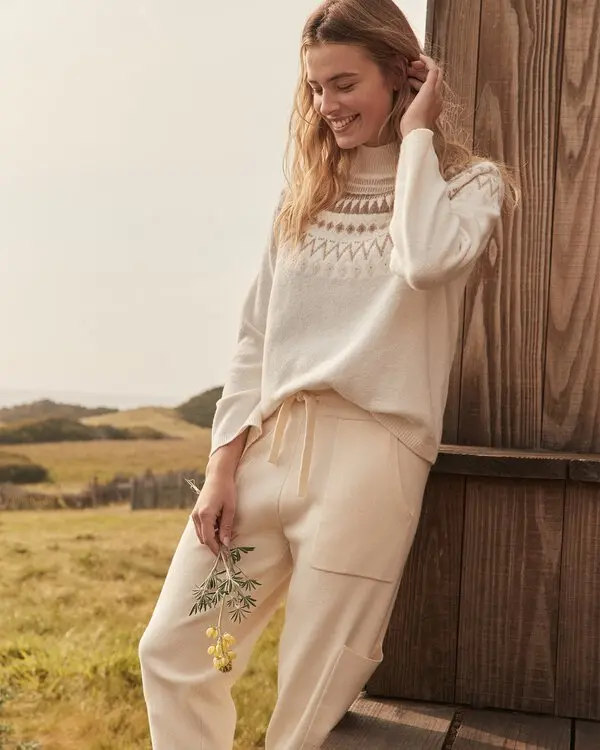 HAVEN WELL WITHIN Viscose Blend Cargo Joggers - Ivory