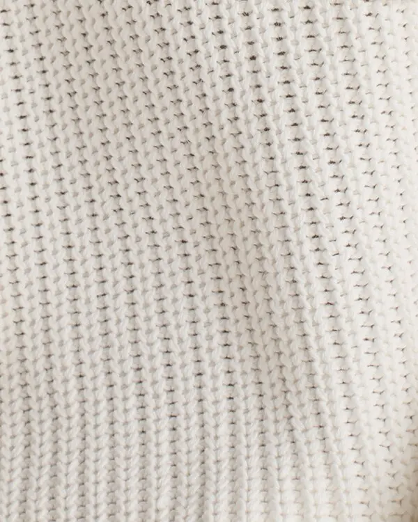 HAVEN WELL WITHIN Organic Cotton Shaker Stitch Roll Neck Pullover Sweater - Twilight