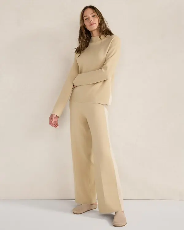 HAVEN WELL WITHIN Tuxedo Stripe Funnel Neck Pullover