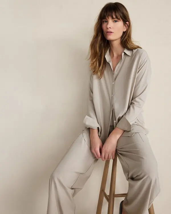 HAVEN WELL WITHIN Drapey Modal Cargo Pants - Blackcurrant