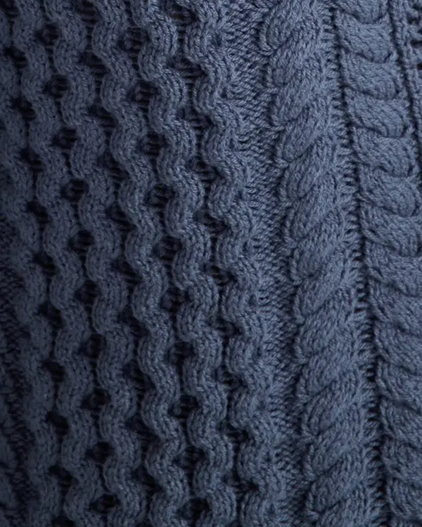 HAVEN WELL WITHIN Cotton Blend Mixed Stitch Cardigan - Nightshadow