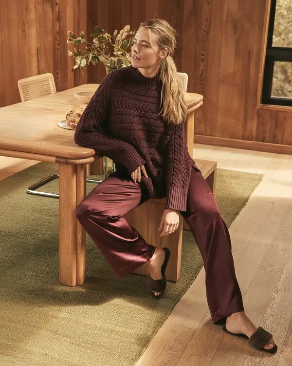 HAVEN WELL WITHIN Luxe Silk Cargo Pants - Nightengale