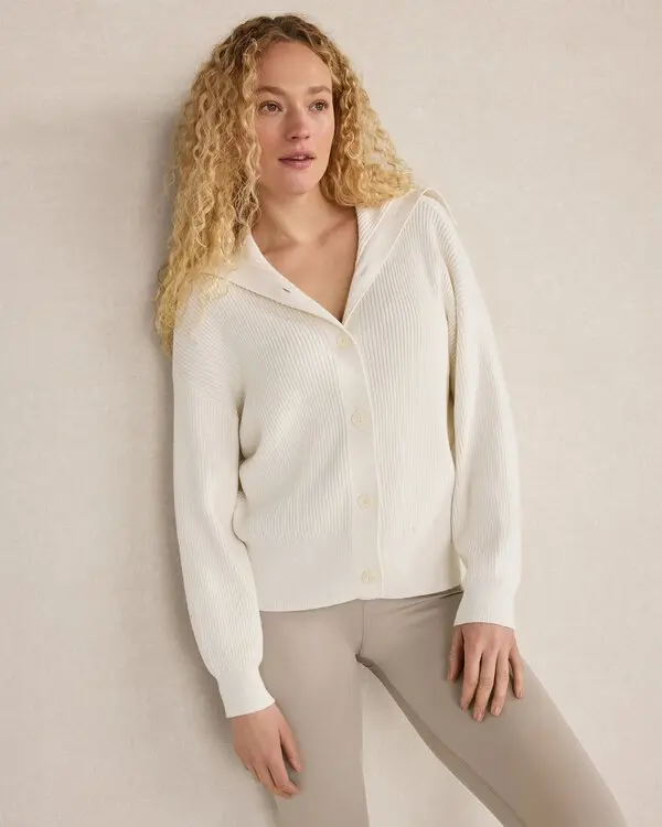 HAVEN WELL WITHIN Organic Cotton Cashmere Cardigan - Ivory