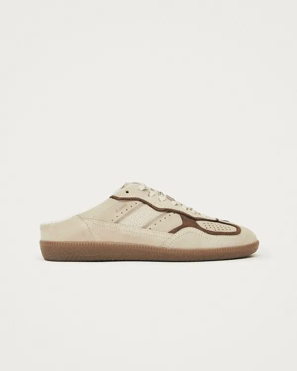 ALOHAS Leather Sneaker Mules - Mule Cream