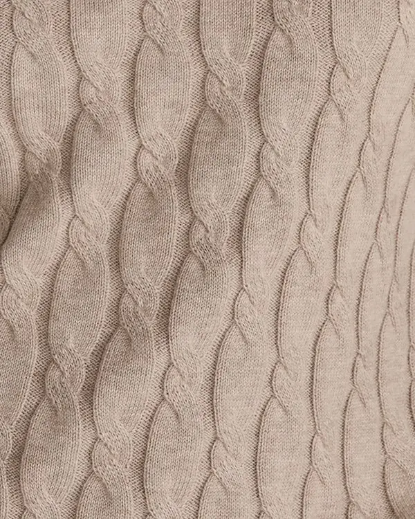 HAVEN WELL WITHIN Cotton Cashmere Cable Knit Wide Leg Pants