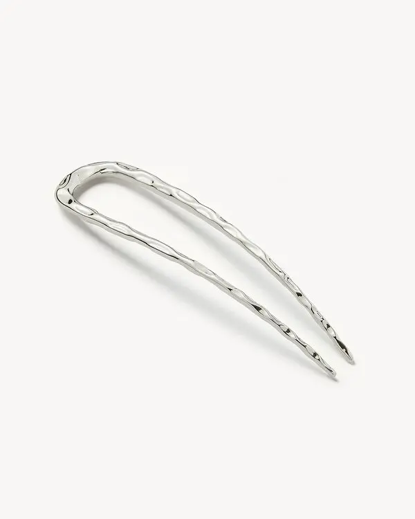 MACHETE Midi Wavy French Hair Pin Tone - Silver