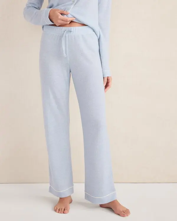 HAVEN WELL WITHIN Marled Knit Pajama Pants - Wave